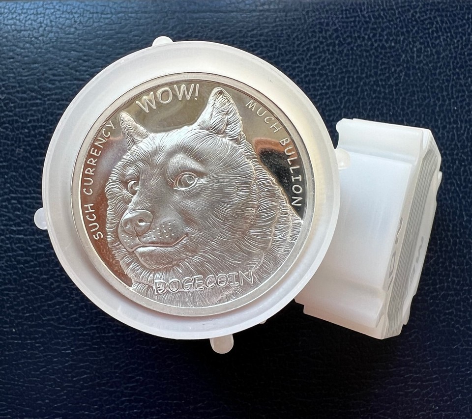 RARE! Dogecoin Medallion 1oz .999 Silver Round - Tube of 20 coins | eBay