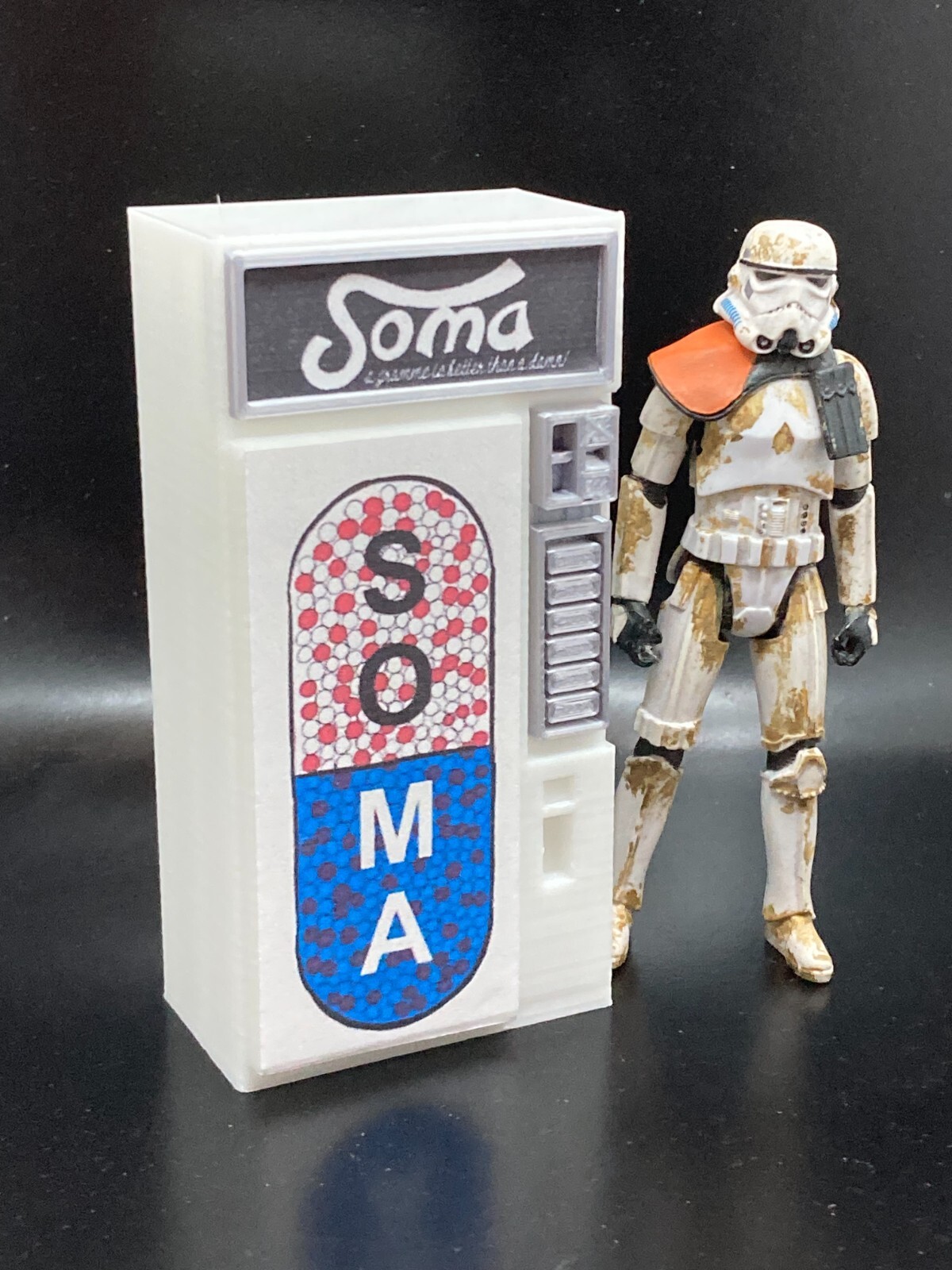 CUSTOM SOMA VENDING MACHINE for 3.75" FIGURE DIORAMA STAR WARS 1:18 ...