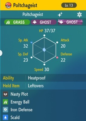 Pokemon Scarlet and Violet 6iv Shiny Max EV Poltchageist-Artisan | eBay