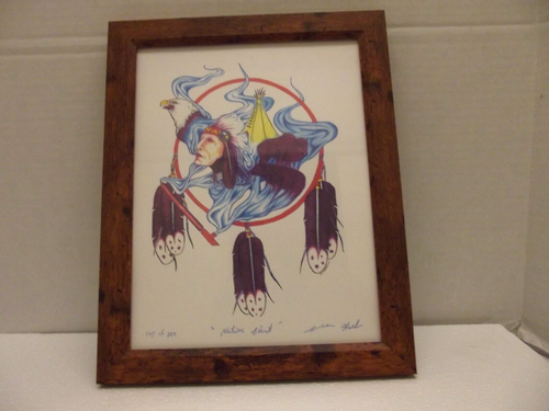 LIMITED EDITION FRAMED NUMBERED SIGNED NATIVE AMERICAN ART PRINT ...