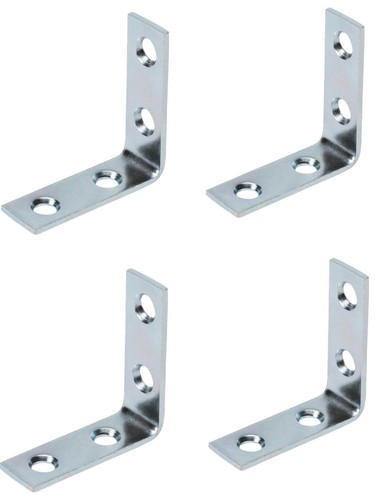4 x STEEL RIGHT ANGLE BRACKET 50mm x 50mm Heavy Duty Corner/L Shape ...