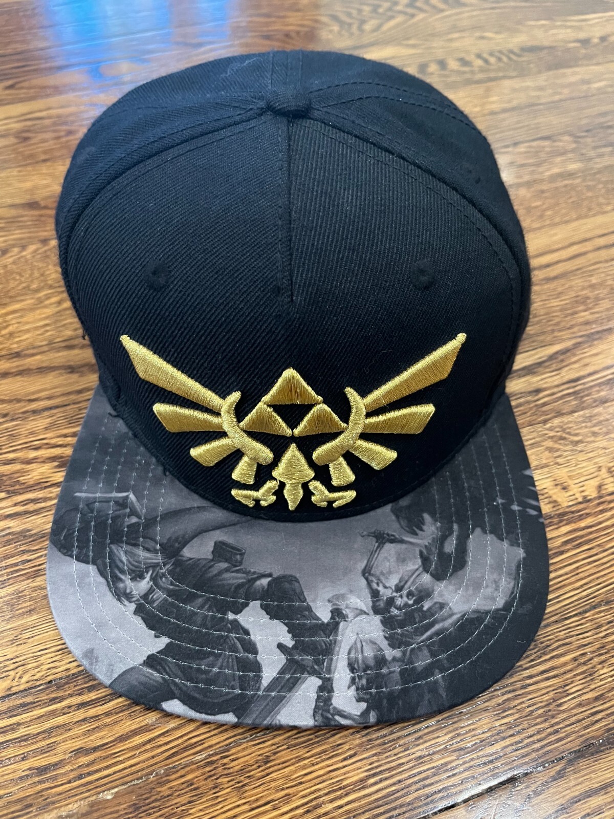 Legend of Zelda Hat Black Embroidered Logo Snapback V… - Gem