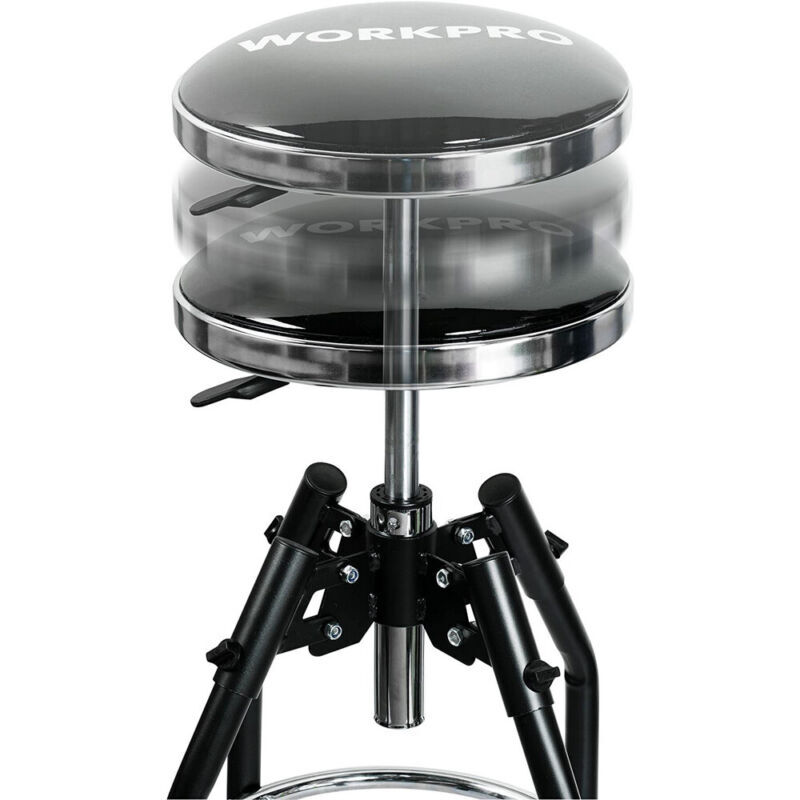 WORKPRO Swivel Bar Stool 360 Degree Work Seat Hydraulic Adjustable Shop ...