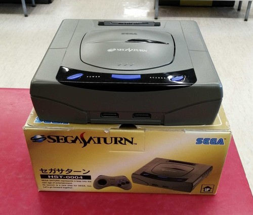 Sega Saturn HST-3210 Game Console With Box, Controller, AV cable, Power ...