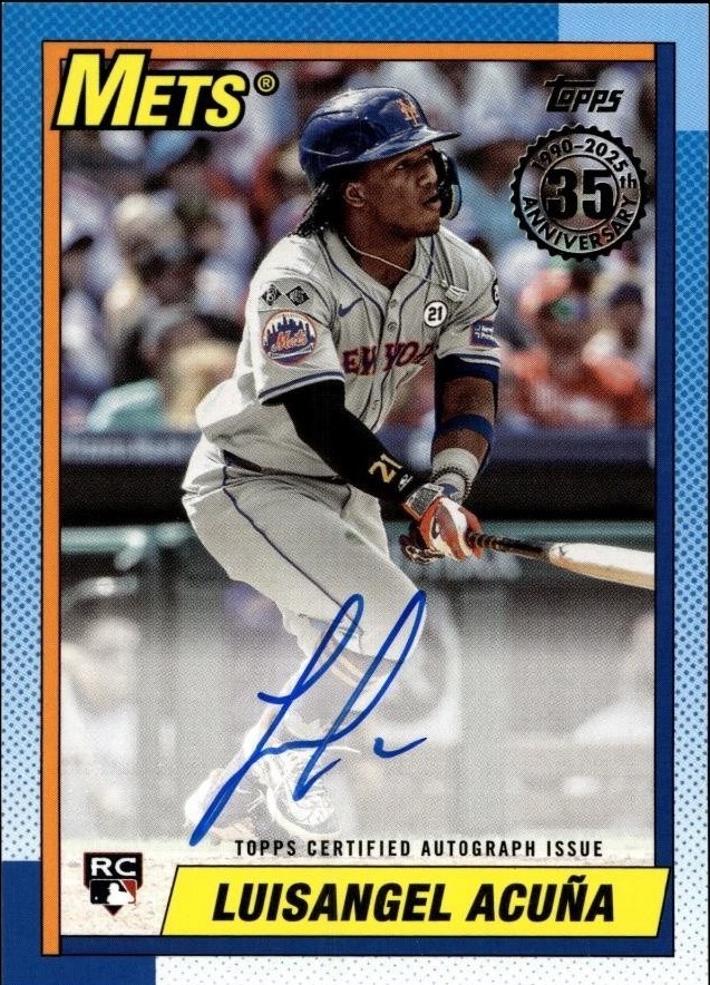 2025 Topps Series 2 - 1990 Topps Baseball Autographs Luisangel Acuna ...