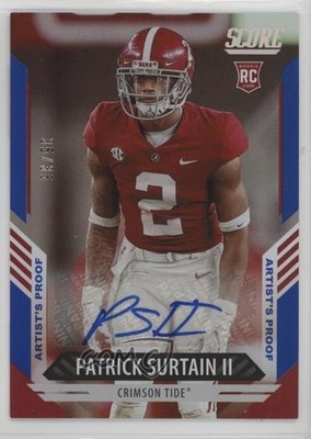 2021 Score Artist's Proof Signatures /35 Patrick Surtain II #340 Rookie ...