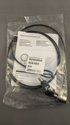 Keyed Laptop / Computer Lock - Laptop Cable Lock Black | eBay Australia