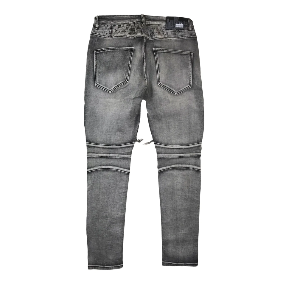 Men DENIMICITY Frayed Biker Denim Jean | eBay