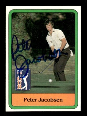 PETER JACOBSEN SIGNED 1981 DONRUSS GOLF PGA TOUR CARD #26 ON-CARD AUTO ...