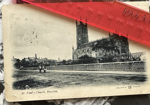 St Paul's Church Burslem Postcard Aug 1904 Stoke On Trent Staffs ...