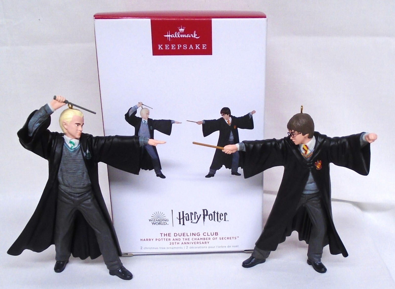 Set of 2 Hallmark Ornaments The Dueling Club 2022 Harry Potter Draco ...