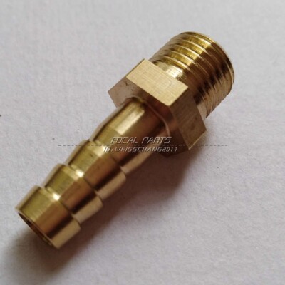 Metric Thread M10 M10X1 Male X Barb 3/8” 10mm Brass Air Fuel Gas Oil ...