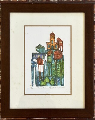 Anna Nicholson Encuentros Print Serigraph Wood Framed Puerto Rico 2003 Signed | eBay