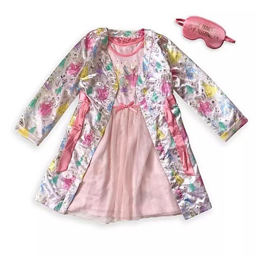 Disney Store Girl's Princess Sleep Set Robe Night Gown Shirt Pajamas ...