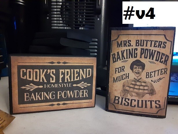 Set Of 2 primitive vintage biscuits kitchen farm Signs 5x4 inch for ...