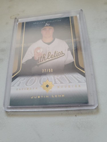 2004 JUSTIN LEHR ULTIMATE COLLECTION ROOKIE GOLD CARD OAKLAND ATHLETICS ...