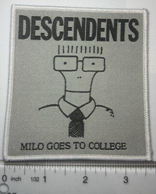 Descendents Milo Goes to College White Border Woven Patch | eBay