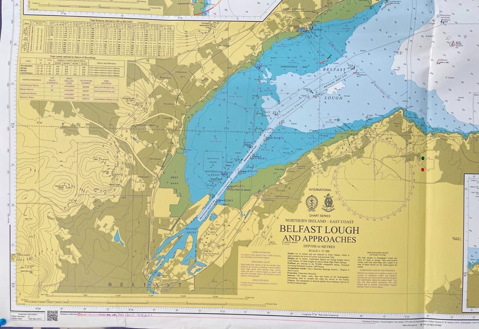 Admiralty 1753 NORTHERN IRELAND EAST COAST BELFAST LOUGH APPROACHES ...