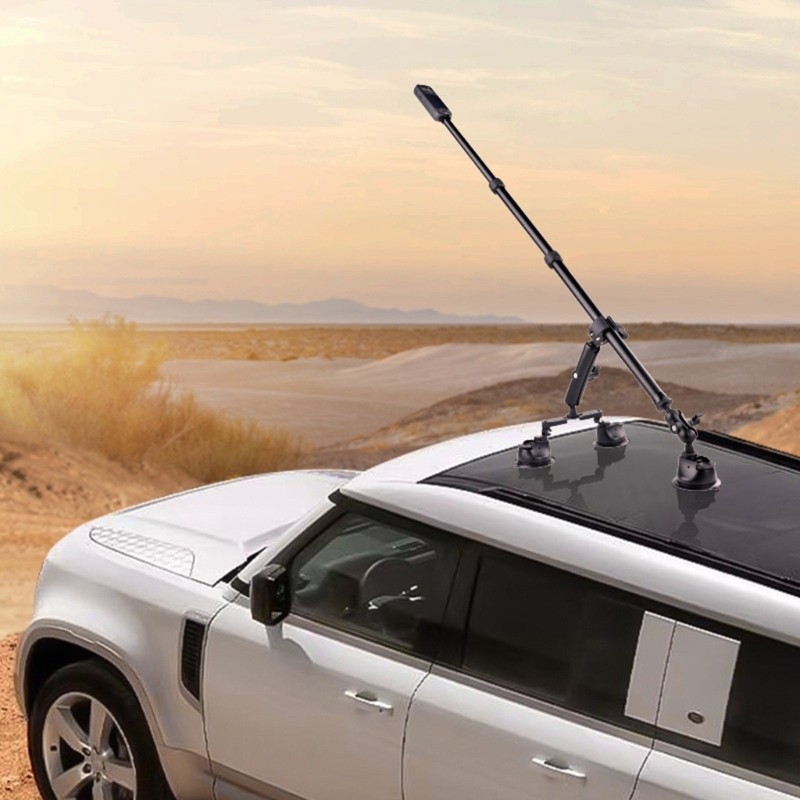 Three Suction Cup Car Roof Camera Mount With 1.2m Poles For Third ...