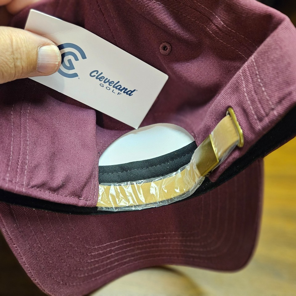 Cleveland Golf CG Lifestyle Patch Hat Strapback Golf Hat Maroon, New ...