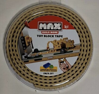 Max Toy Block Tape 2 stud 2 M/ 6.5 Feet Beige | Build More/Connect More ...