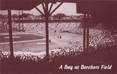 Postcard 1940's Borchert Field Home of AA Milwaukee Brewers Baseball | eBay