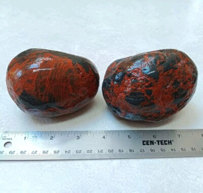 2 Large Michigan Jasperlite Stones Natural Beach Tumbled Lake Superior ...