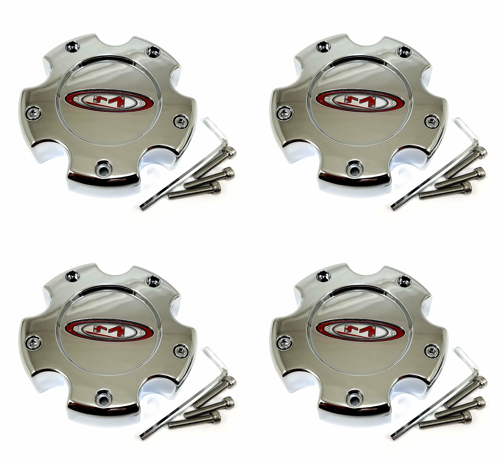 4 Moto Metal Chrome Wheel Center Hub Caps for 5x150/5.5/139.7 MO956 ...