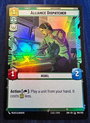 Star Wars Unlimited Spark of Rebellion Alliance Dispatcher FOIL Common ...
