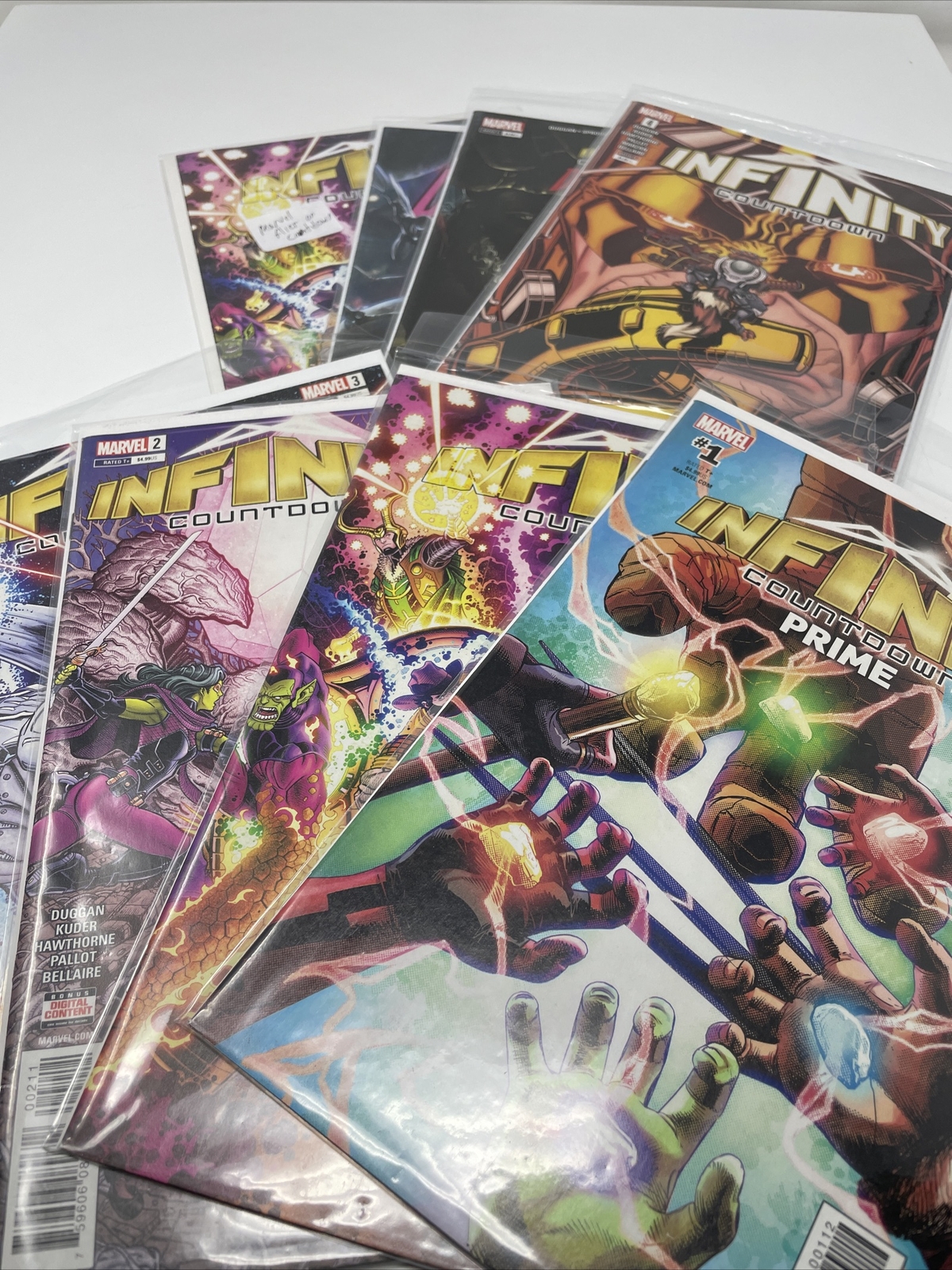 LOT OF 7 INFINITY COUNTDOWN #1-4 2018 MARVEL COMICS Prime Variants With ...