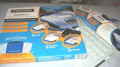 Fiskars ShapeBoss The Ultimate Embossing System Scrapbook Crafting + 2 ...