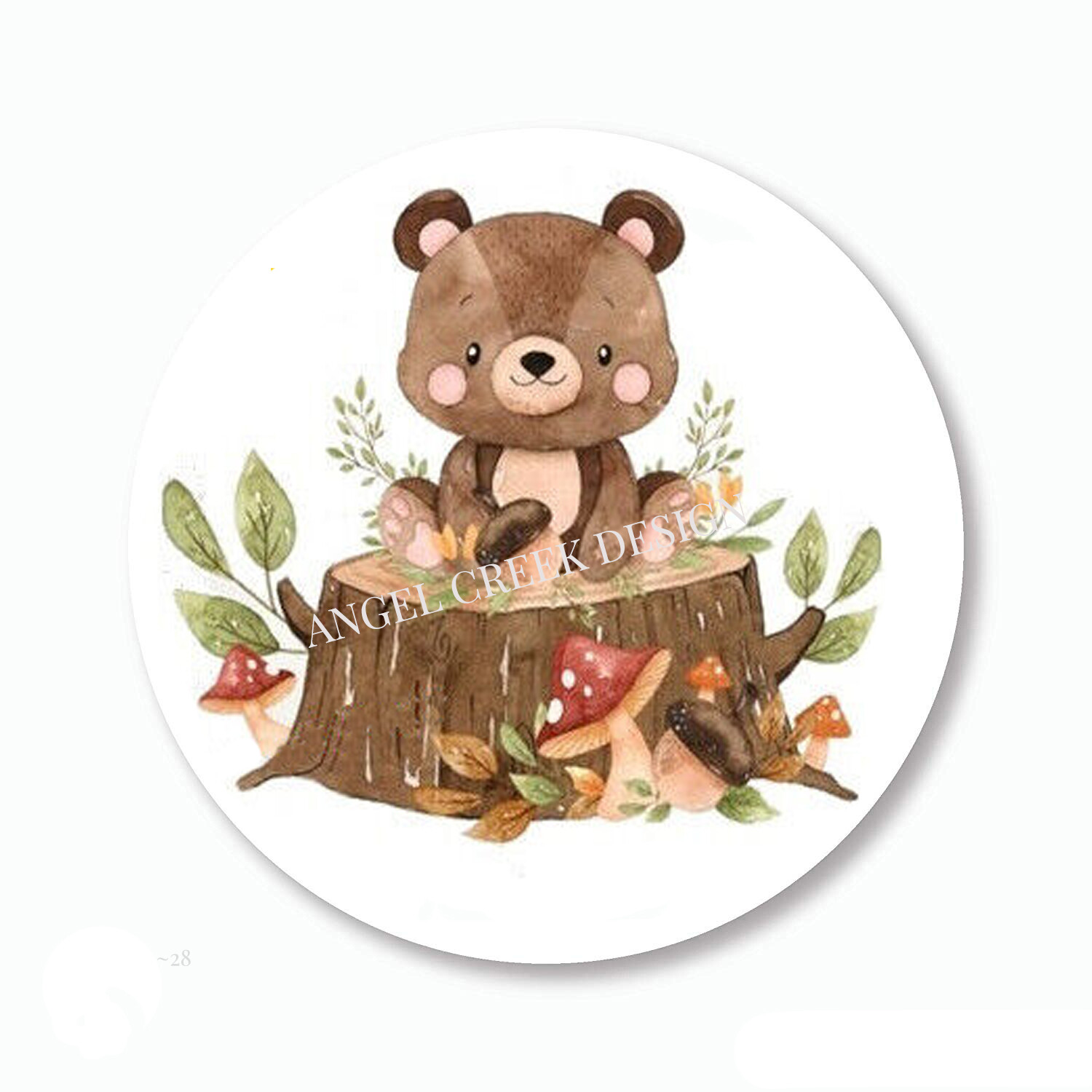 Autumn Leaves Teddy Bear Favors Scrapbook Stickers Fall Woodland ...