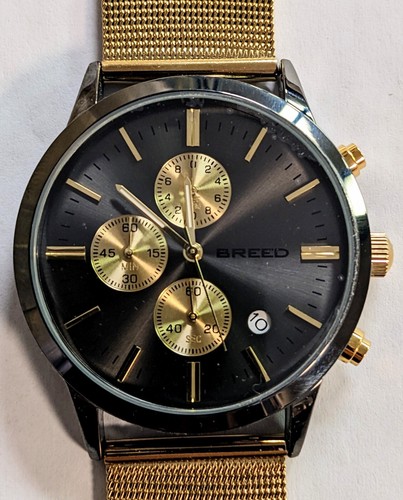 Breed Men's Chronograph Mesh-Bracelet Watch With Date Full Warranty | eBay