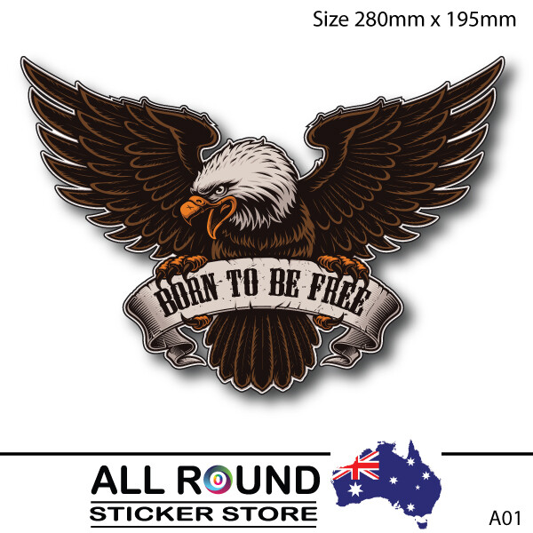 Born Free Eagle sticker decal RV Motorhome, 4X4, vehicle, | eBay