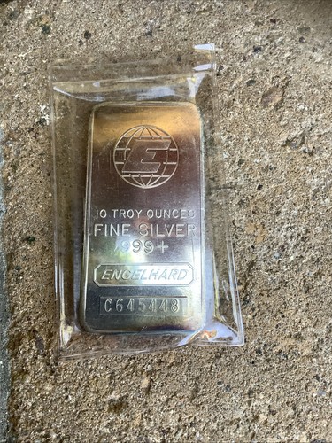 ENGELHARD 10 Troy Oz .999 Fine Silver Bar. C372381 (54967) | eBay