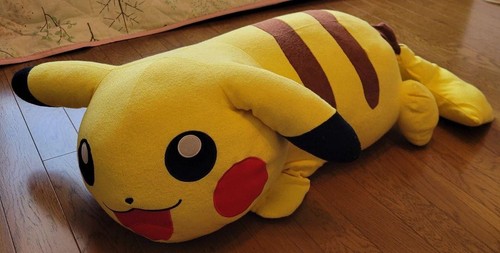 Pokemon Center Pikachu Lying Down Plush Stuffed Toy | eBay
