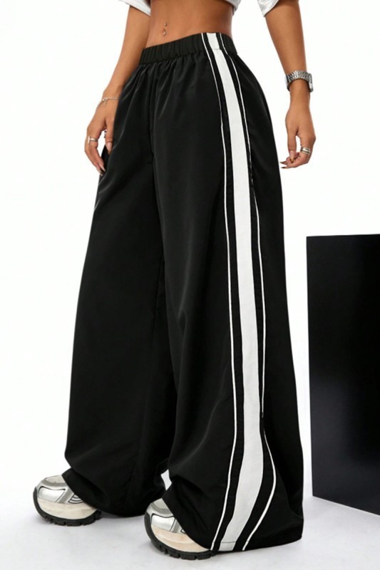 Wide-leg Pants With Side Stripe Detail | eBay