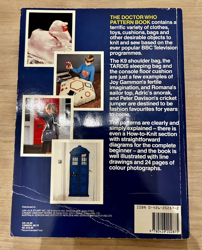 DOCTOR WHO PATTERN BOOK Joy Gammon Target Paperback Good Condition ...