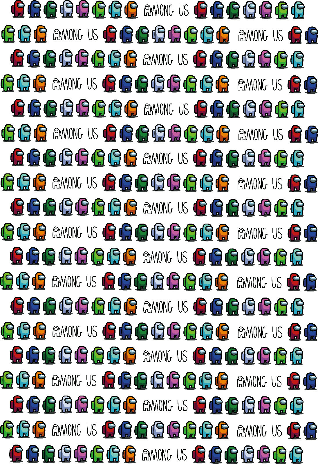 Among Us A1 Wrapping Paper - imposter crewmate gaming Brand New | eBay UK