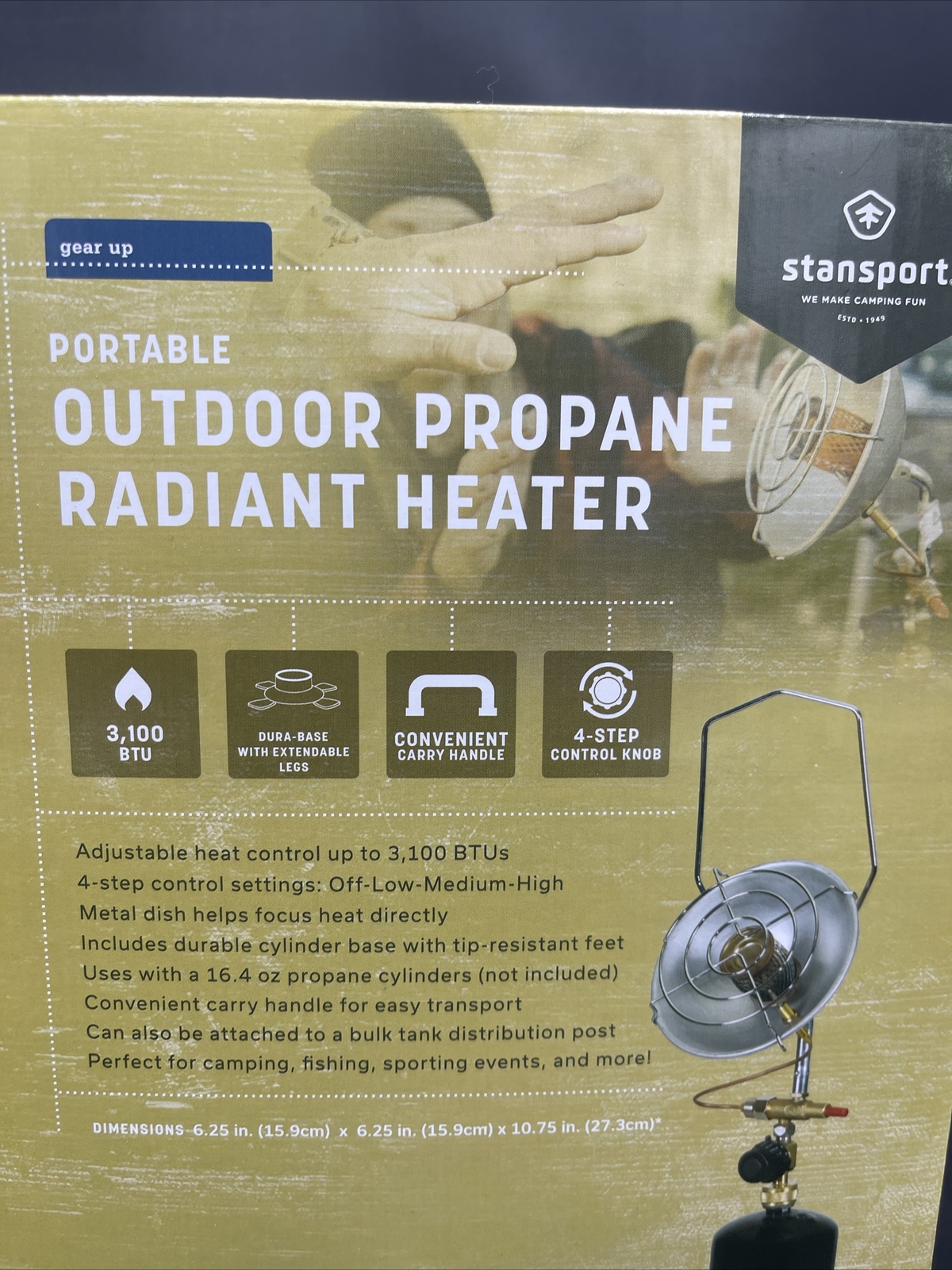 Stansport 195 Portable Outdoor Propane Radiant Heater | eBay