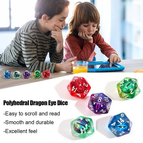 Decor Tarot Game Resin Crafts Crystal Longan Dice Polyhedral Dragon Eye ...