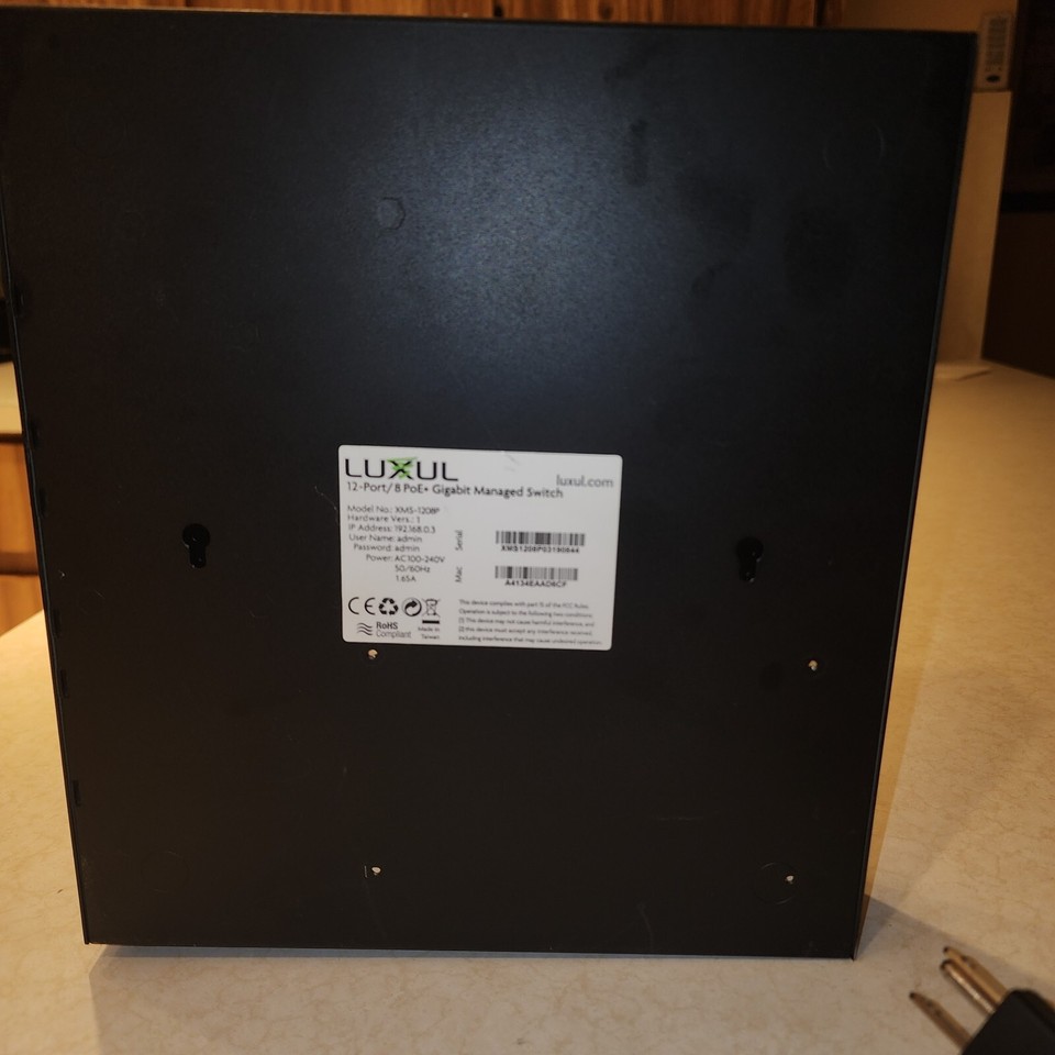 Luxul Xms-1208P - 12 Port With 8 Port POE+ Managed Switch | eBay