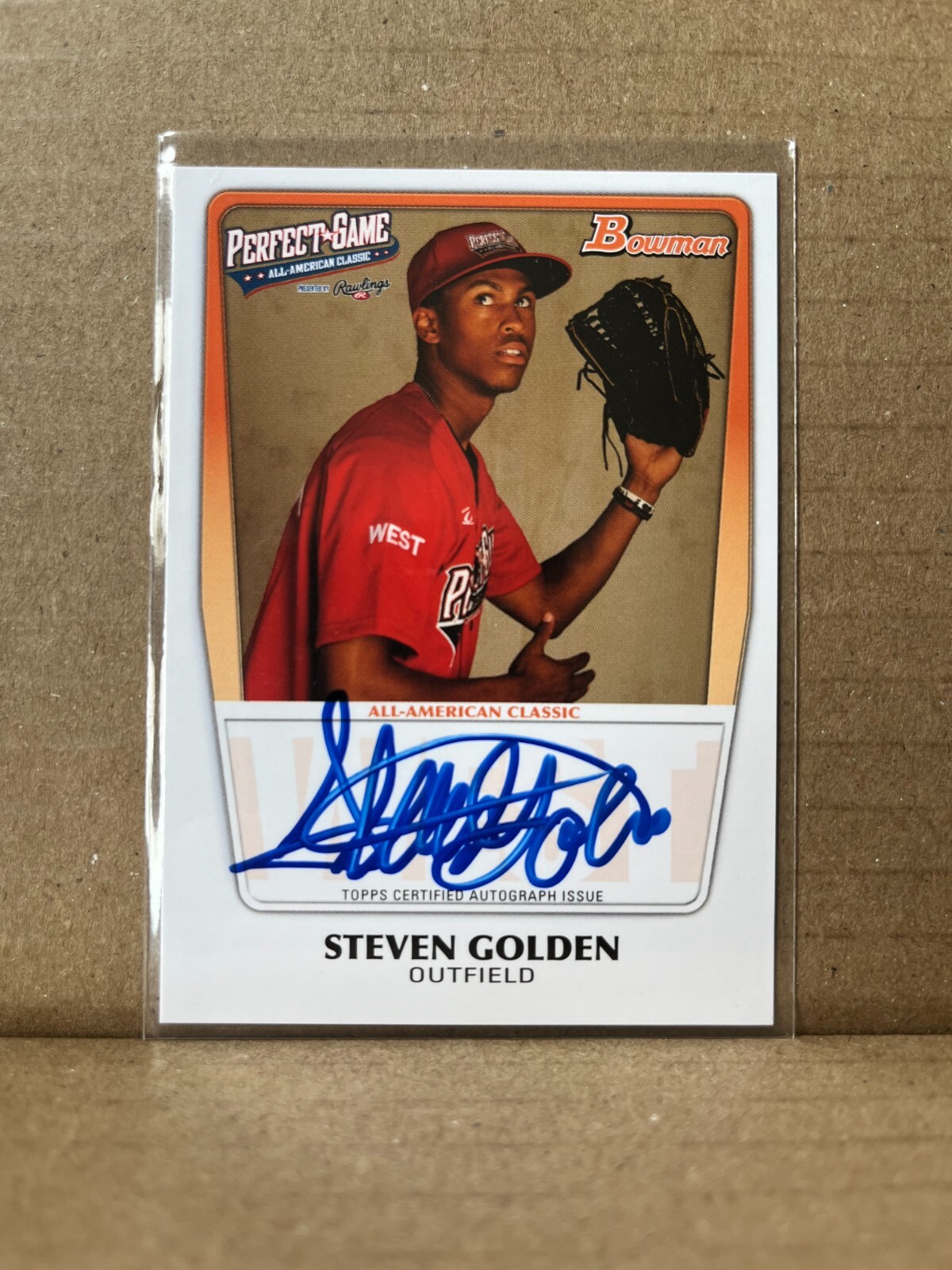 Steven Golden In Person IP Hand Signed Auto Baseball Card | eBay