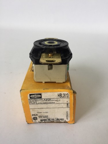 HUBBELL HBL2610 HBL TWIST-LOCK RECEPTACLE 30A 125V 2 POLE 3 WIRE ...
