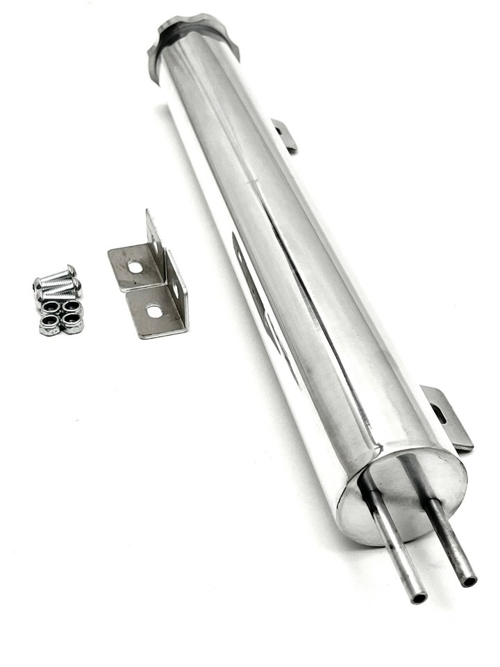 2" x 13" Overflow Tank Reservoir Universal Hot Rod Chevy Ford Mopar ...
