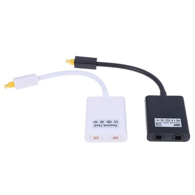 Digital SPDIF Optical Audio Splitter 2 Way Toslink Cable Splitter ...