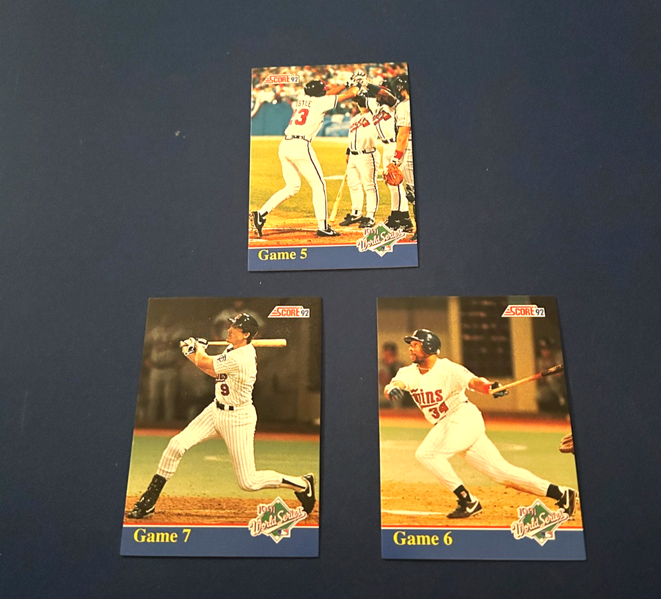 1992 Score Baseball World Series Twins Factory Insert Set Factory Set ...