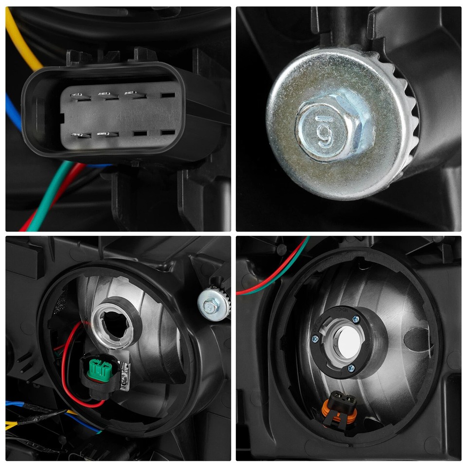 For 2014-2015 Chevy Silverado 1500 Chrome Clear Headlights Headlamps ...