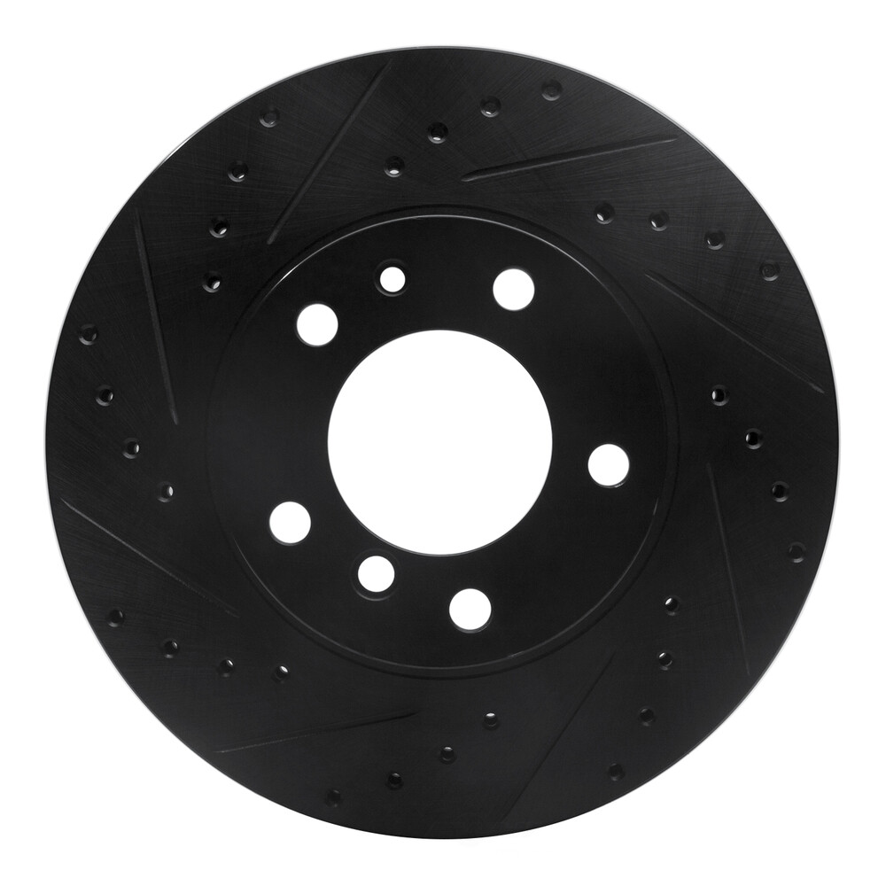 Disc Brake Rotor-Brake Rotor - Drilled And Slotted - Black DFC 633 ...
