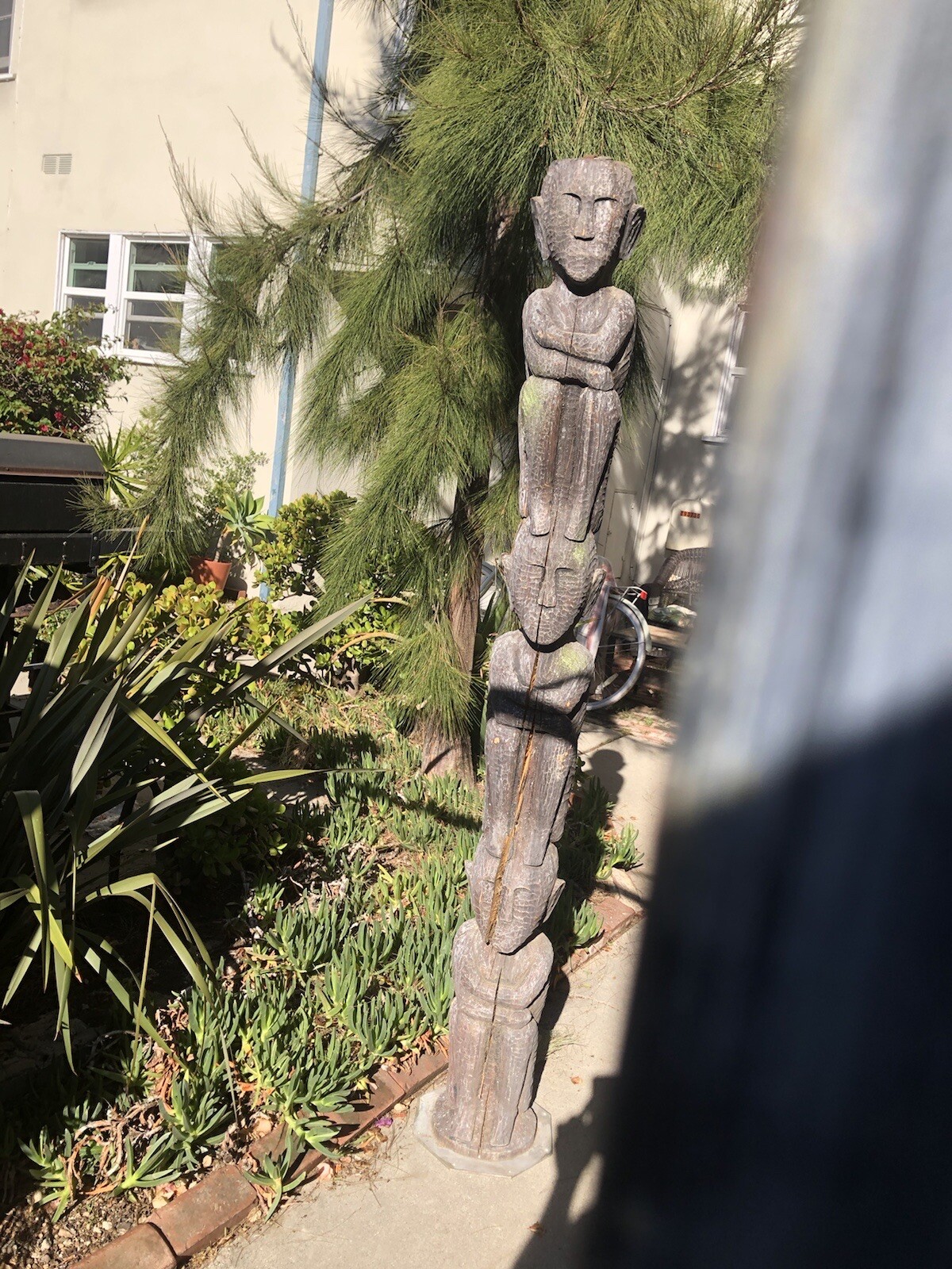 TIKI totem large carved wood SURVIVOR TV show prop Tribal Pacific ...